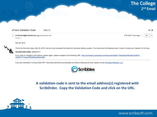 ScribOrder e-Transcripts | PPTX