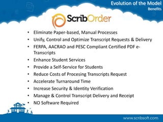 ScribOrder e-Transcripts | PPTX