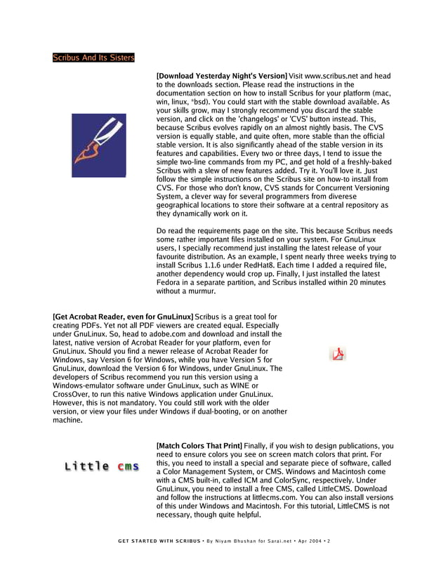 Get Started With Scribus | PDF