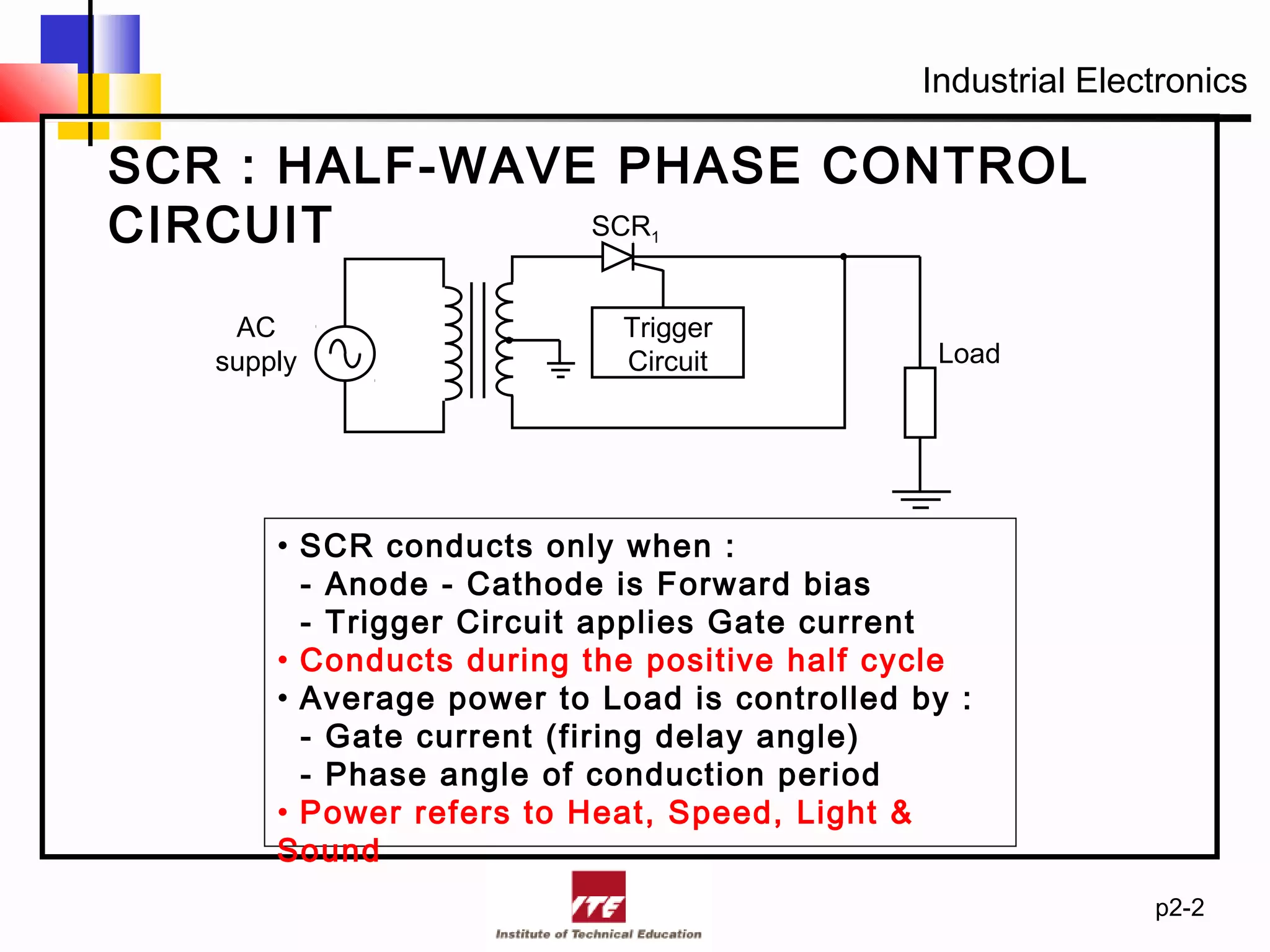 Silicon Control Rectifier Phase Control | PPT
