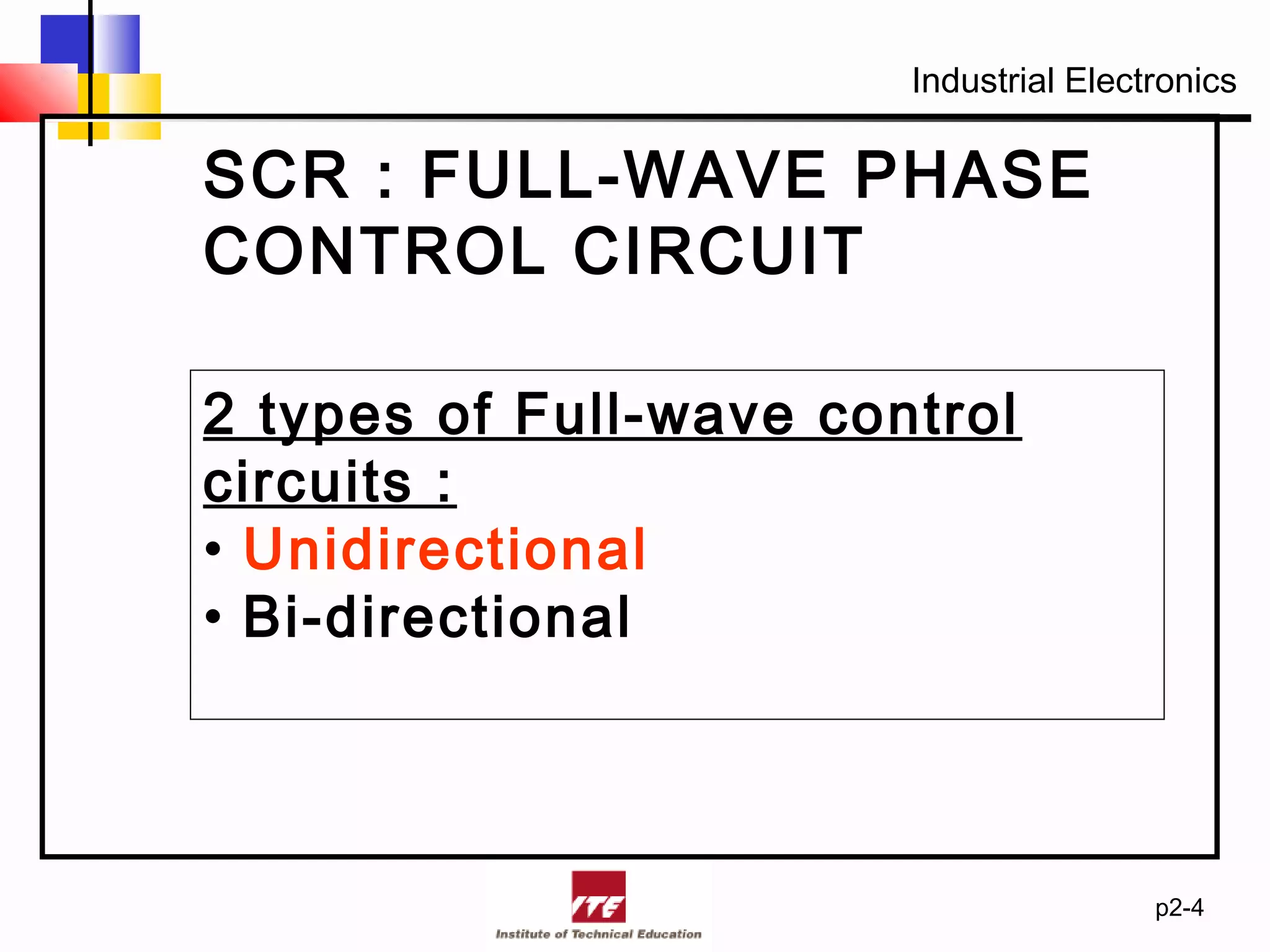 Silicon Control Rectifier Phase Control | PPT