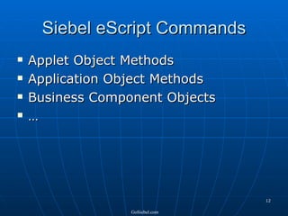 Siebel eScript | PPT
