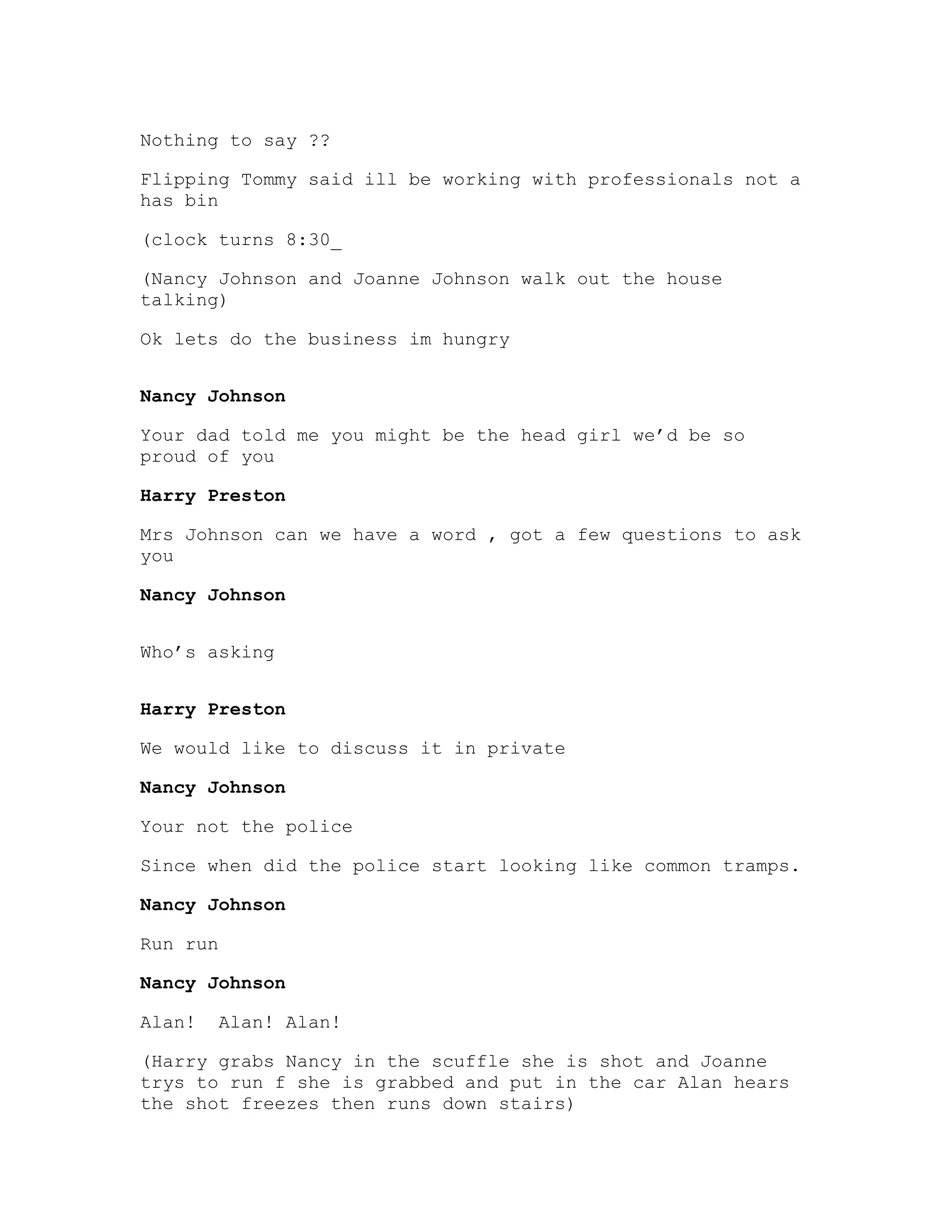 Script | DOC | Crime & Harmful Acts to Individuals, Society & Human Right Violations | Sensitive ...