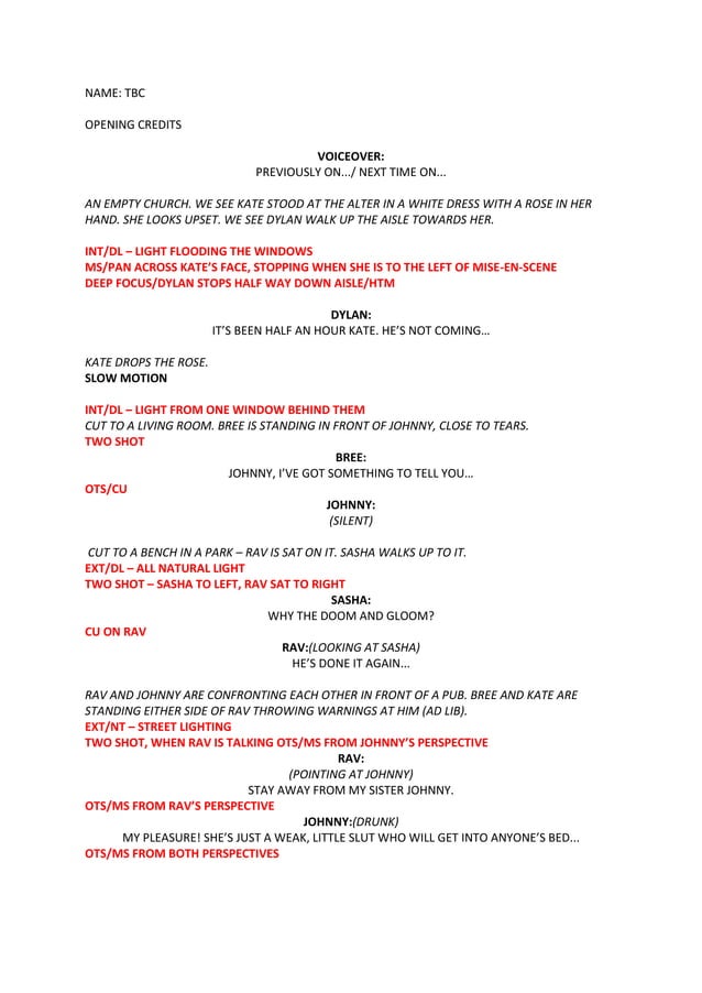 Script for Soap Opera Trailer | PDF