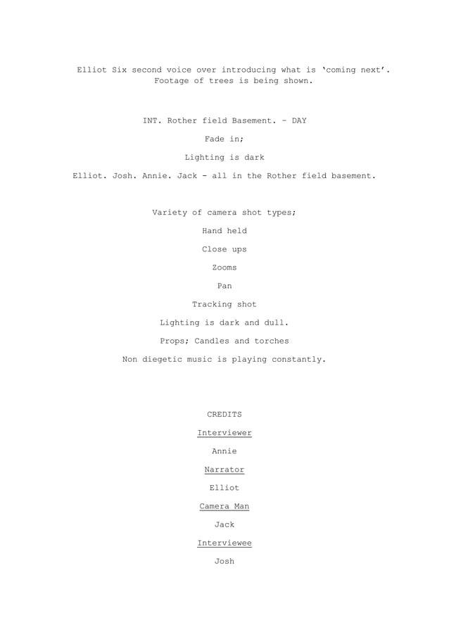 Script For 9 Minute Documentary | DOCX | Documentary | Genres