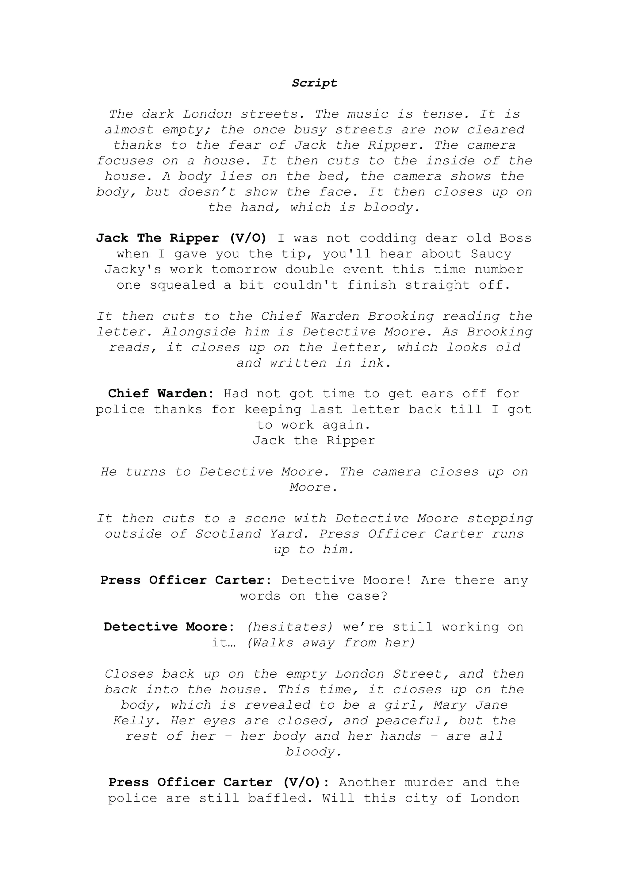 Script for Blind Man`s Buff | DOCX