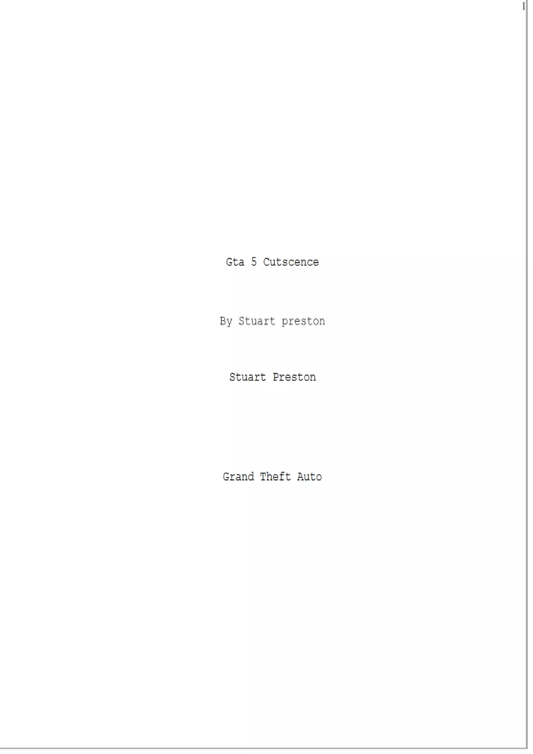 Grand Theft Auto Script | PDF