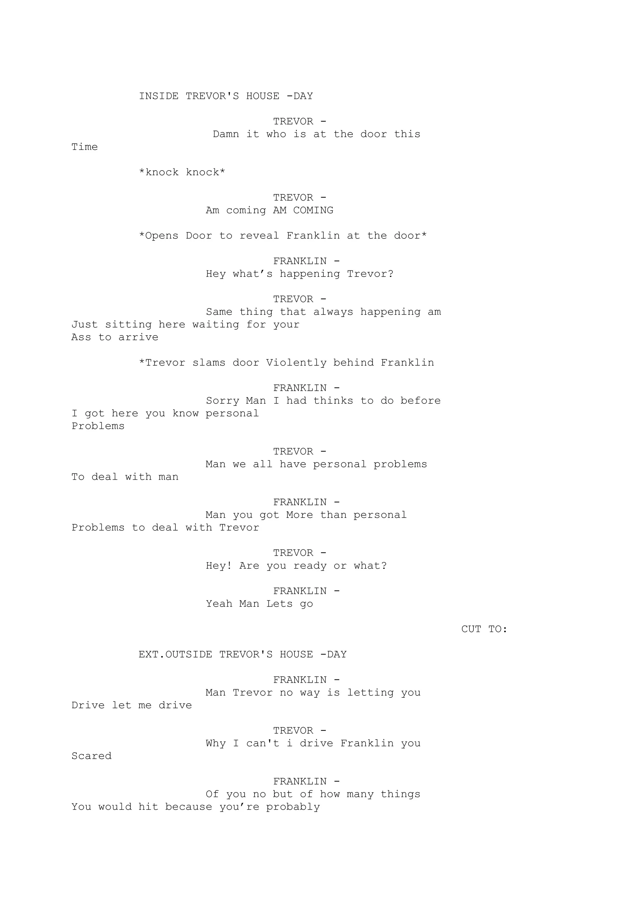 Grand Theft Auto Script | PDF