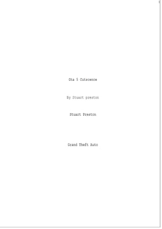 Grand Theft Auto Script | PDF