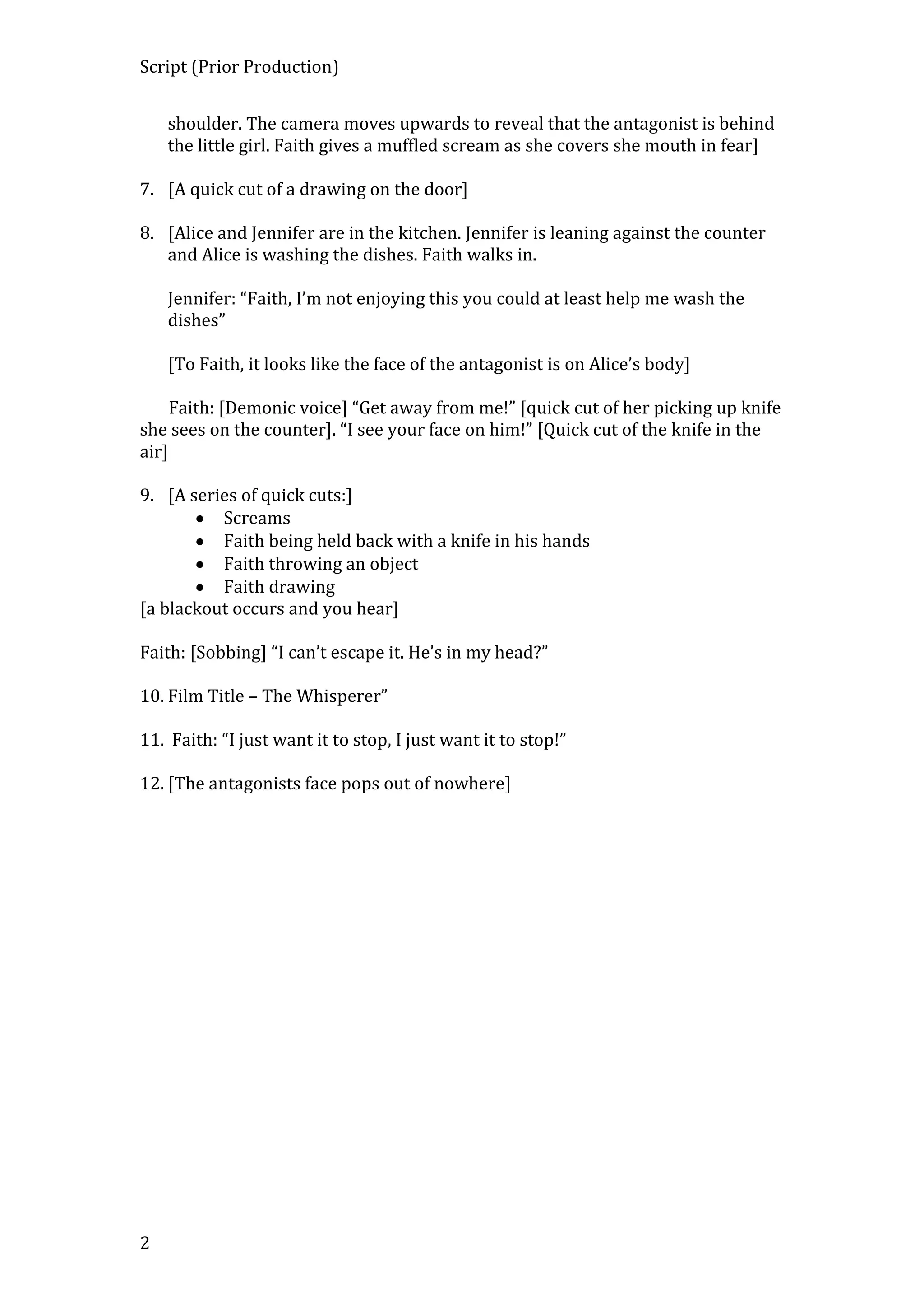 Horror Movie Trailer Script | DOCX
