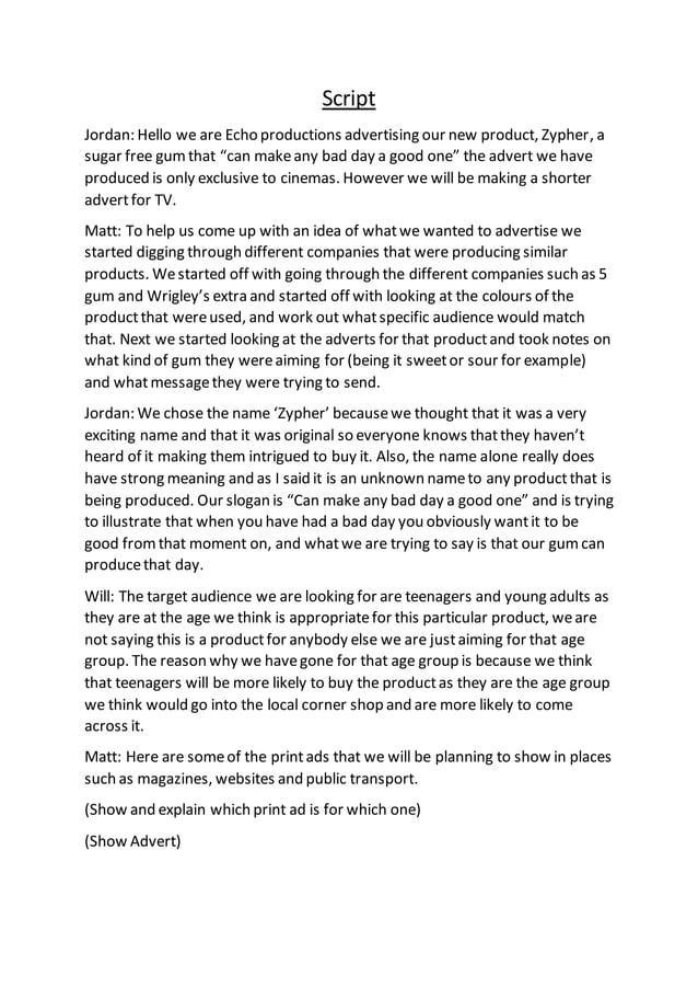 Script Unit 18 | DOCX | Advertising Industry | Industries