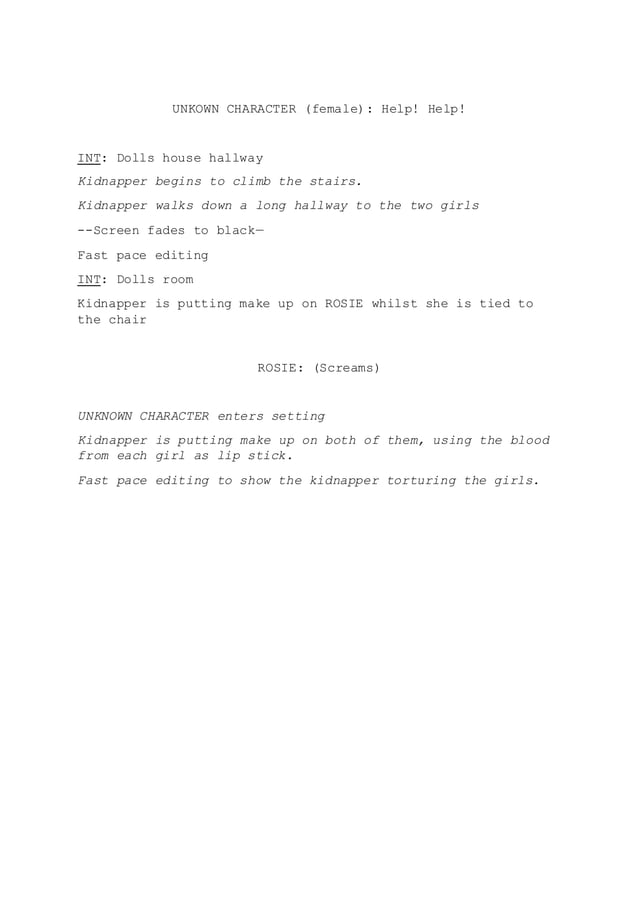 Script for DollsHouse | PDF