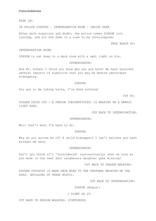 First Script Draft | DOCX