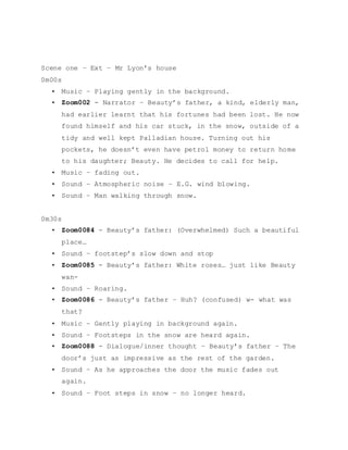 Radio drama script - annotated | DOCX | Dogs | Pets