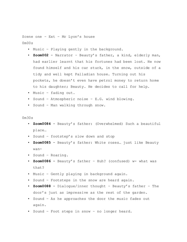 Radio drama script - annotated | DOCX | Dogs | Pets