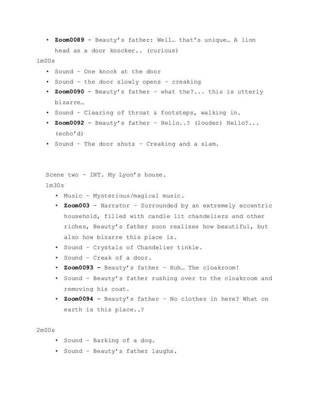 Radio drama script - annotated | DOCX | Dogs | Pets