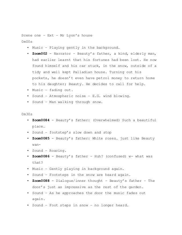 Radio drama script - annotated