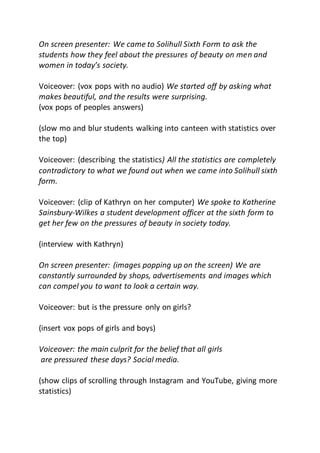 Script | DOCX | Makeup and Accessories | Beauty