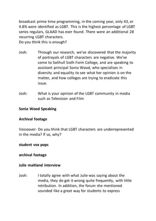 Script for documentary | DOCX