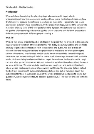 Draft Script - Tara Rendell | ODT | Video Production | Content Production