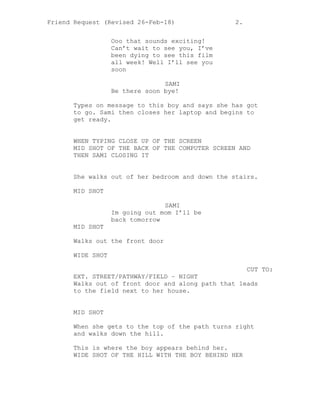 Script Friend Request | DOC | Screenwriting | Content Production