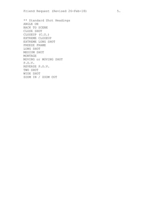 Script Friend Request | DOC | Screenwriting | Content Production