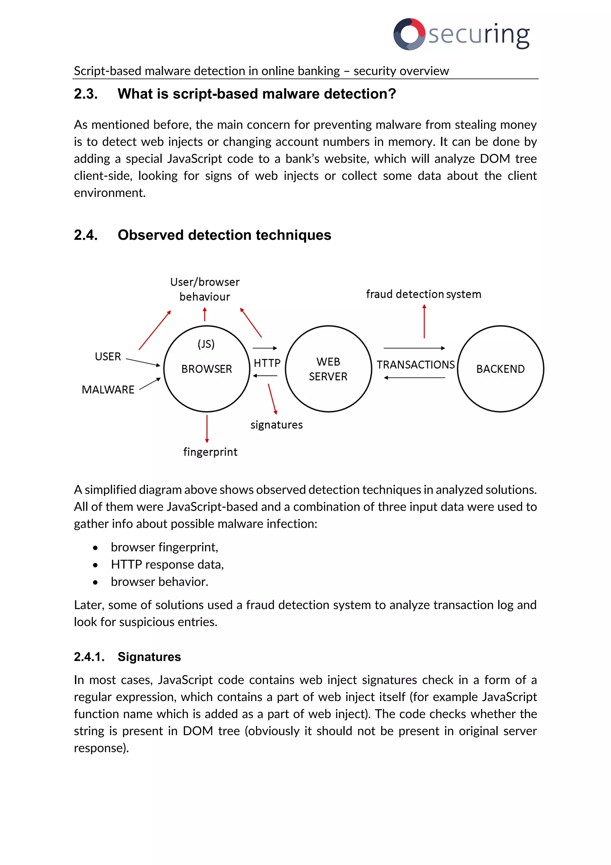Script Based Malware Detection In Online Banking Pdf Web