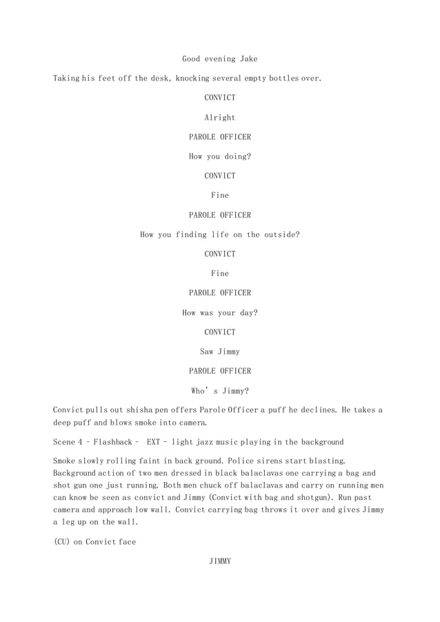 The script for our film noir opening sequence. | PDF