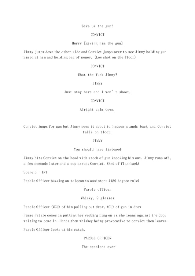 The script for our film noir opening sequence. | PDF