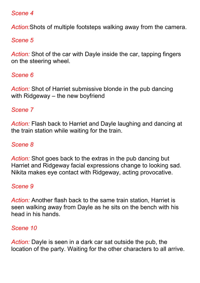 The script | DOCX | Screenwriting | Content Production