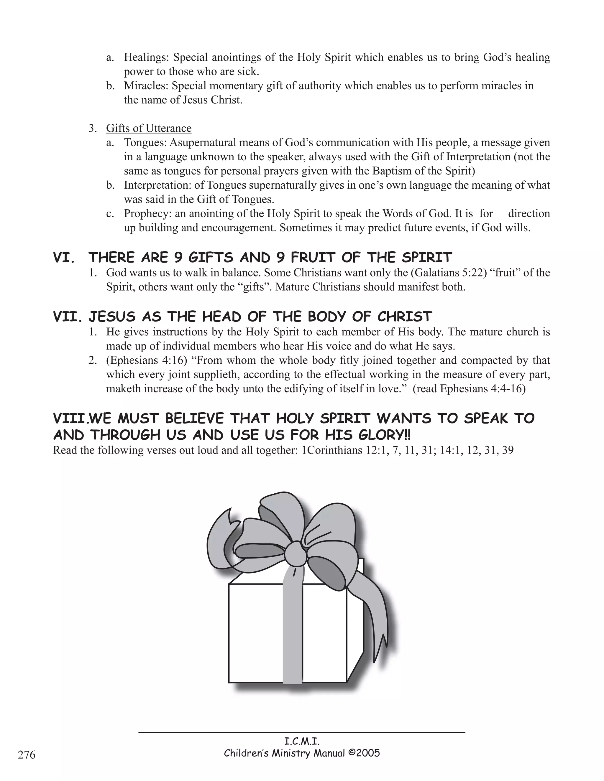The Gifts of the Spirit Script | PDF