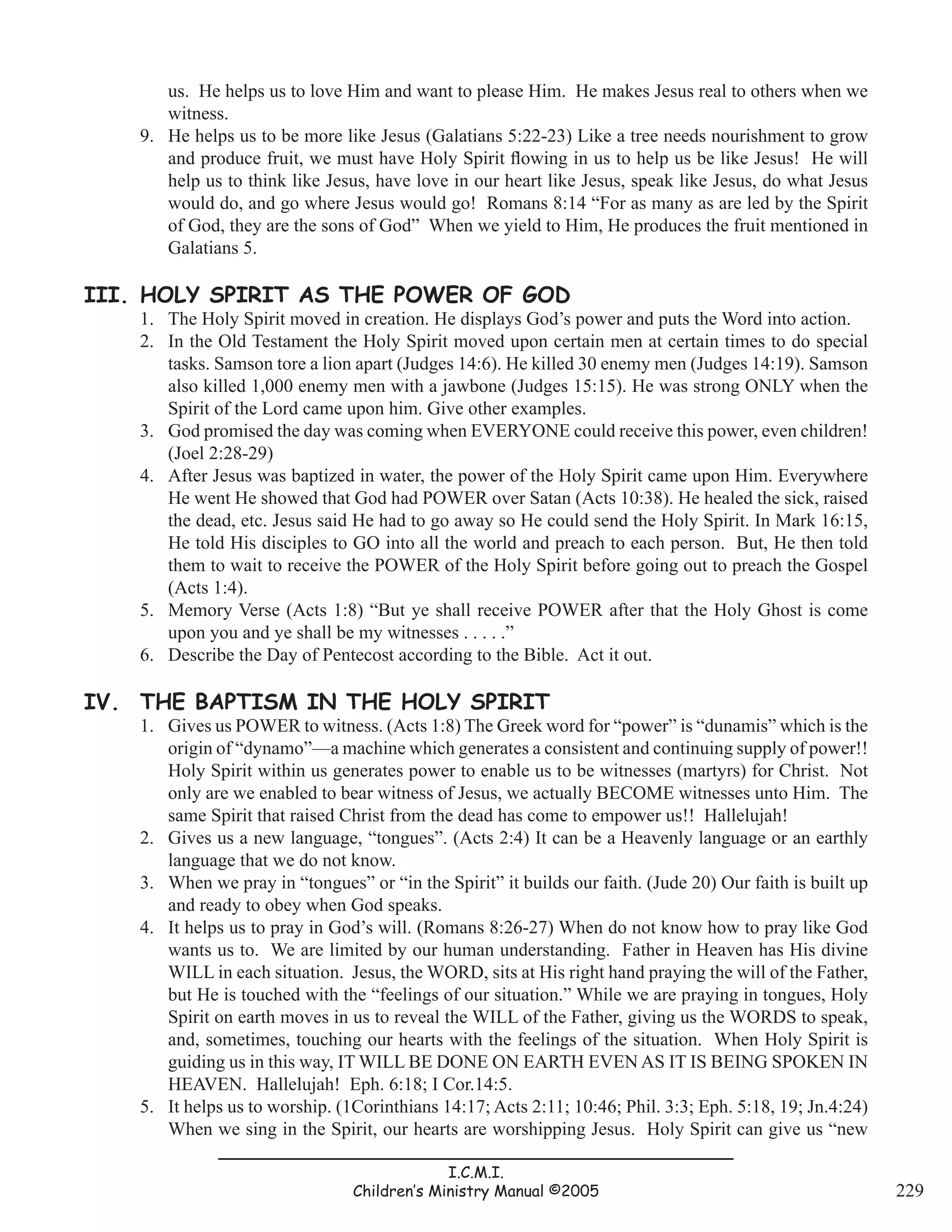 Holy Spirit Lesson | PDF