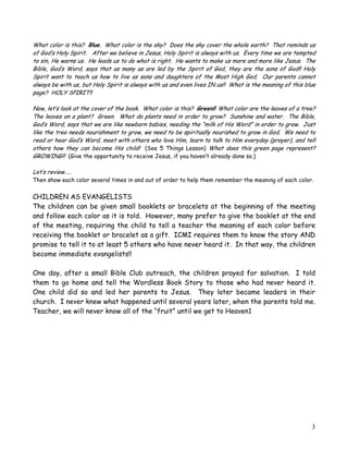 Wordless Book Script | PDF | Christianity | Religion & Spirituality