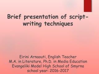 Script writing theory | PPT
