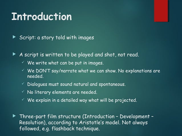Script writing theory | PPT