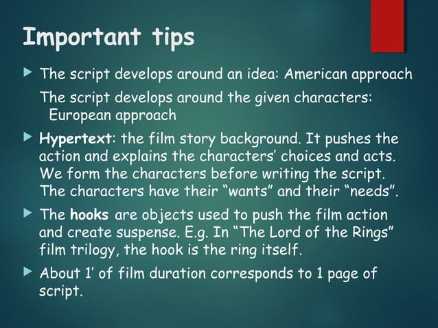 Script writing theory | PPT