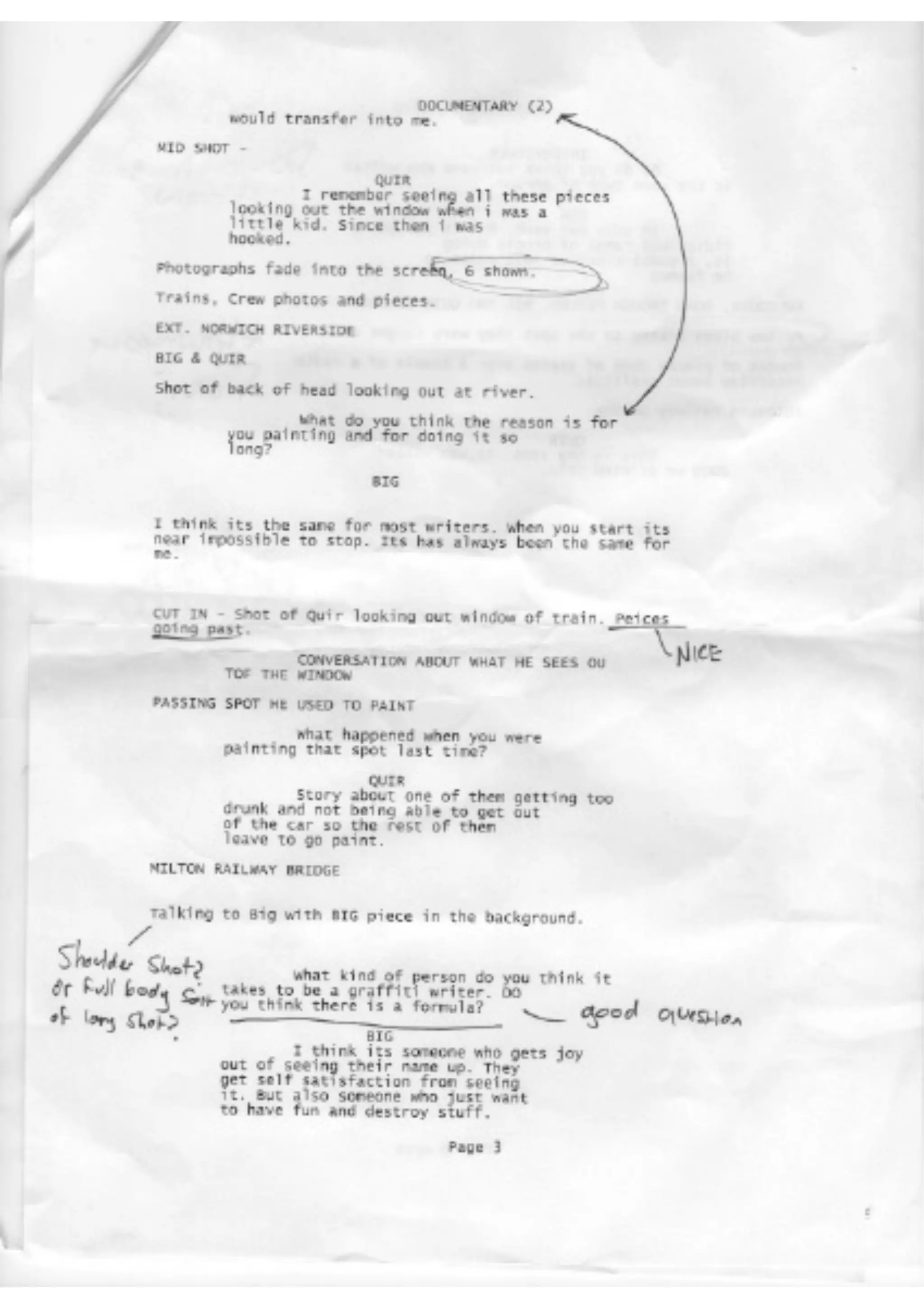 First Draft script with annotated feeback | PDF