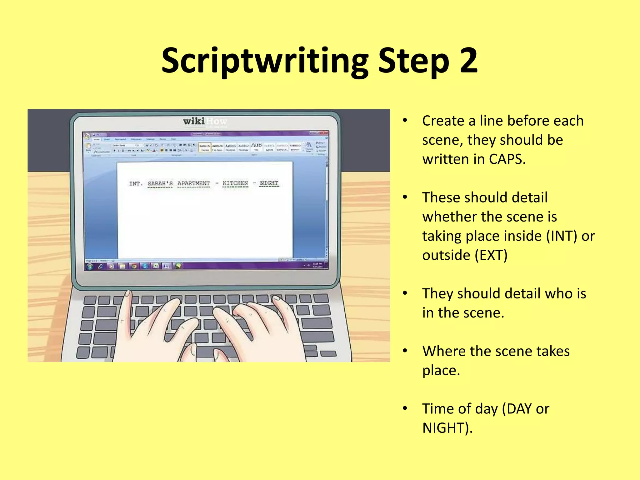 Script writing for level 1 | PPTX
