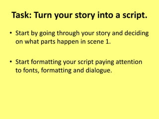 Script writing for level 1 | PPTX