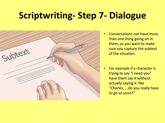 Script writing for level 1 | PPTX | Screenwriting | Content Production