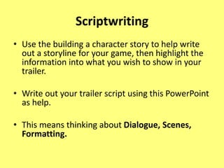 Script writing for level 1 | PPT