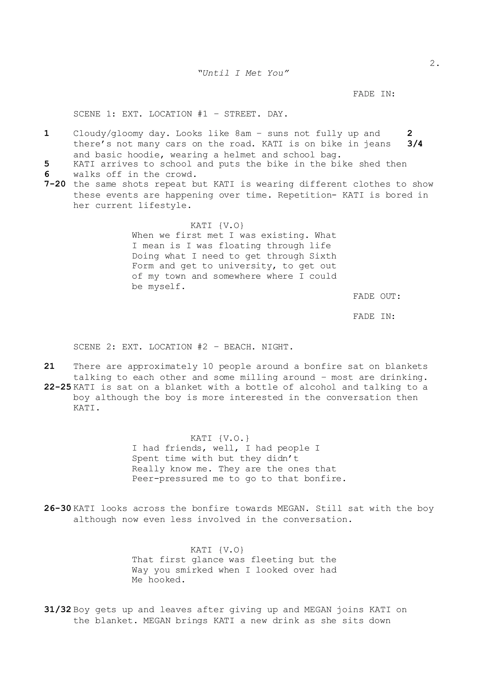 Script Draft 1 | PDF