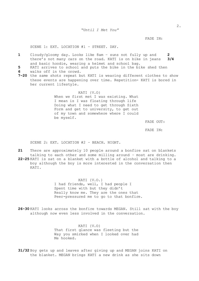Script Draft 1 | PDF