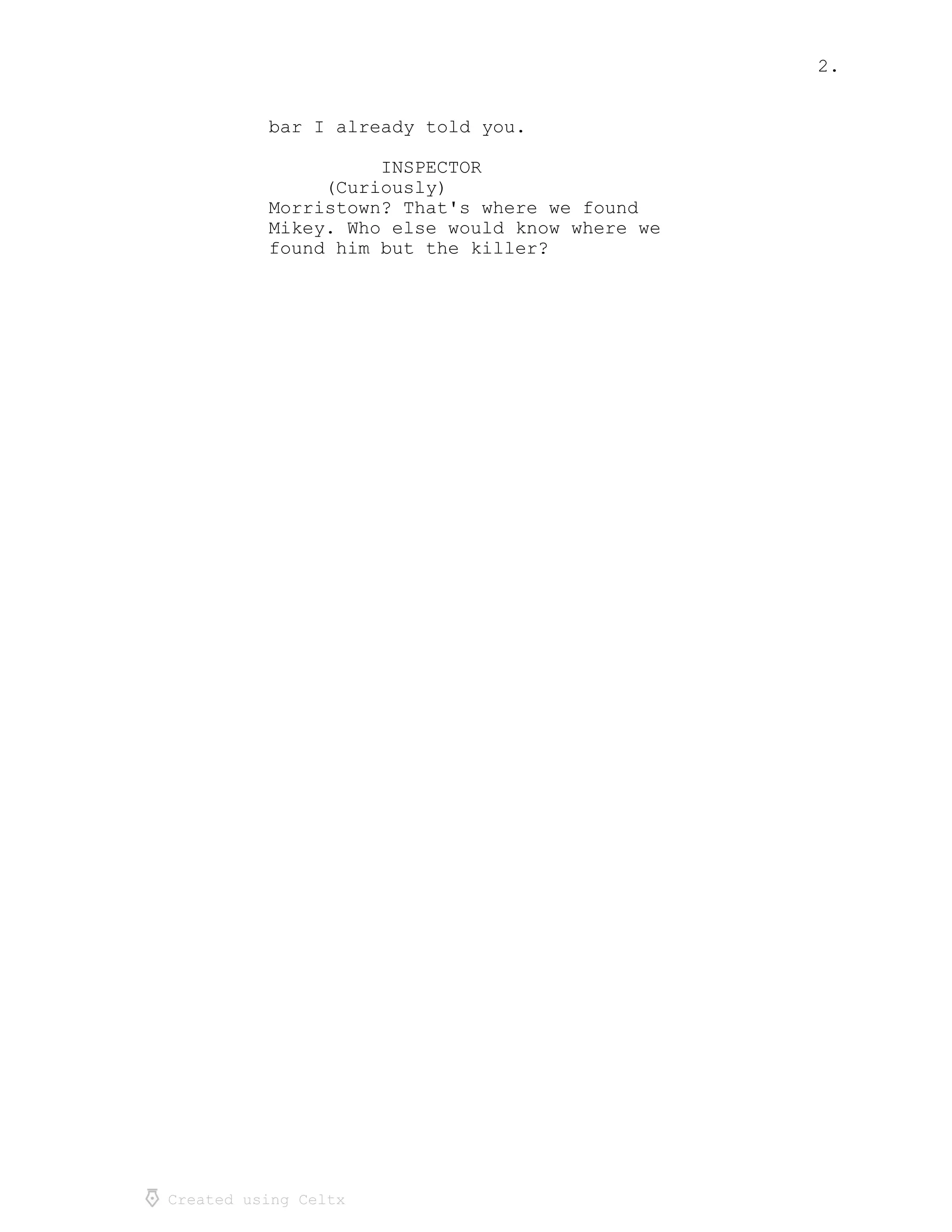The interrogation - Script | PDF