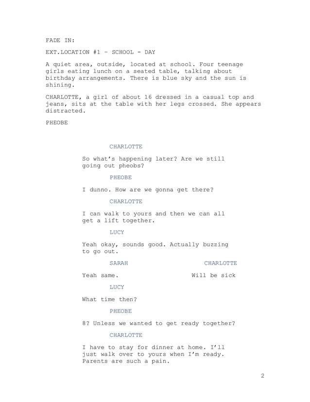 DRAFT 2 SCRIPT | PDF