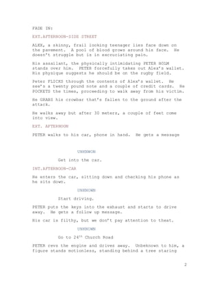 'Across the Pavement' Final Script | DOCX | Crime & Harmful Acts to ...