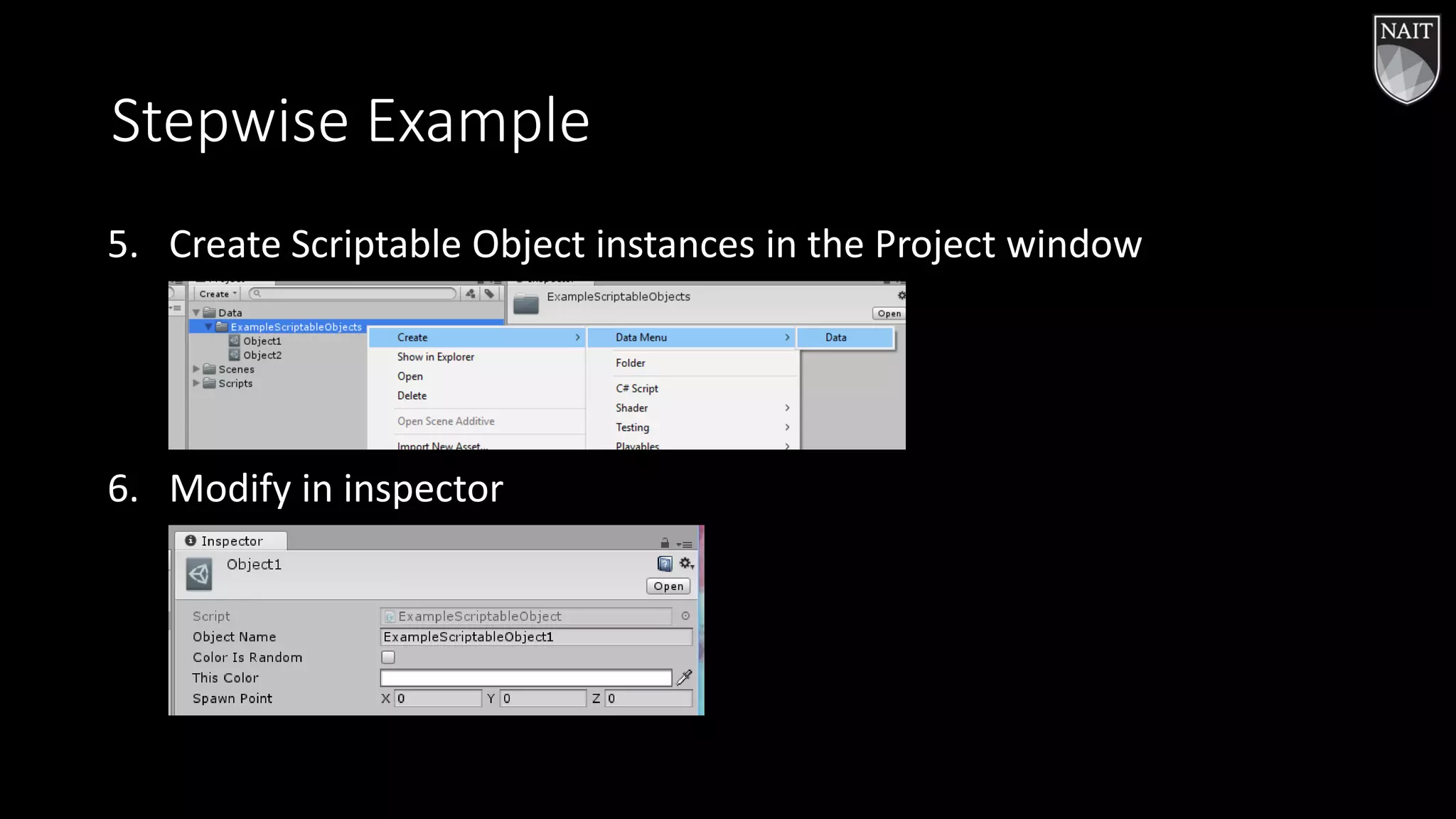Scriptable Objects in Unity Game Engine (C#) | PPT