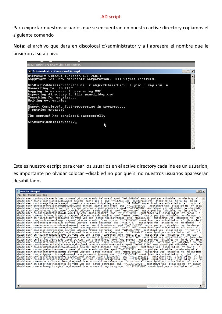 Script Active Directory