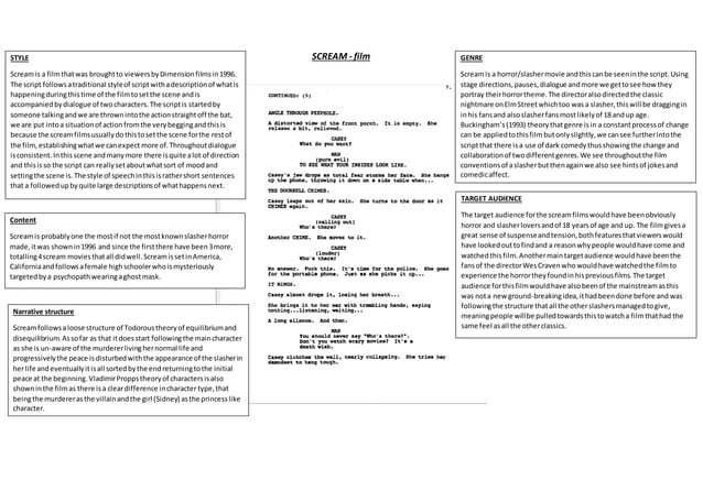 Script analisis | PPT