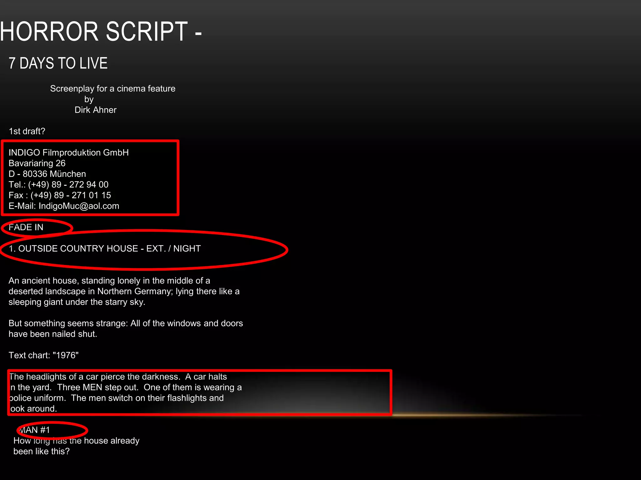 Script analysis | PPTX